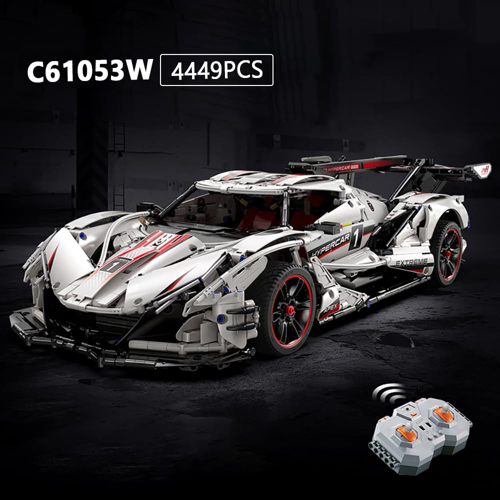 MISINI Apollo IE Super Car Building Kit,4449/pcs MOC Building Blocks for Adults and Teens,1:8 RC Model Sports Car Sets, C61053W Technology Bricks
