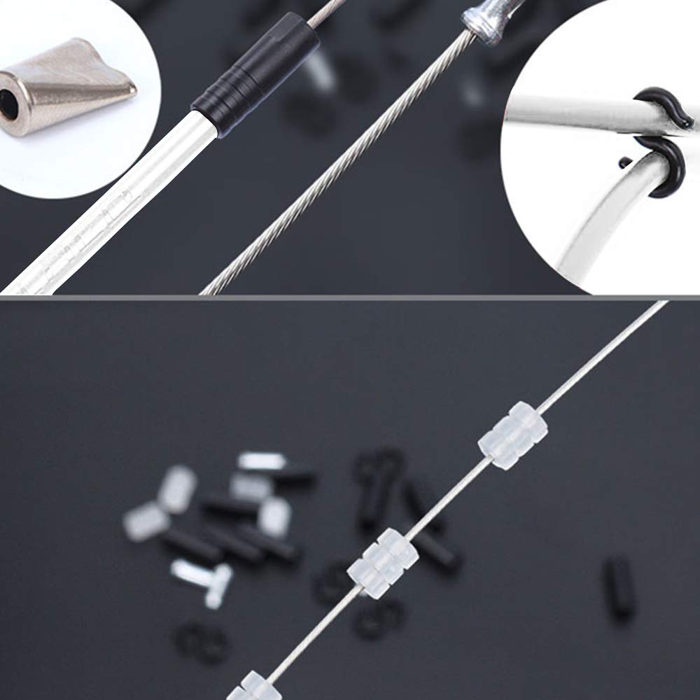 Muye Universal Bike Bicycle Shift Derailleur Cable Kit Bicycle Shift Wire Set for Mountain Road Bike Cycling Repairing