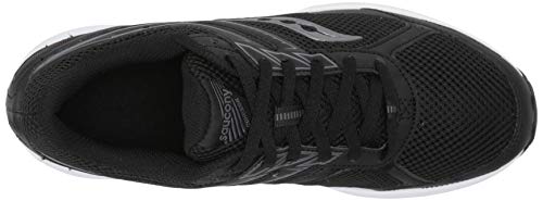 Saucony Men's Cohesion 14 Road Running Shoe, Black/White, 12