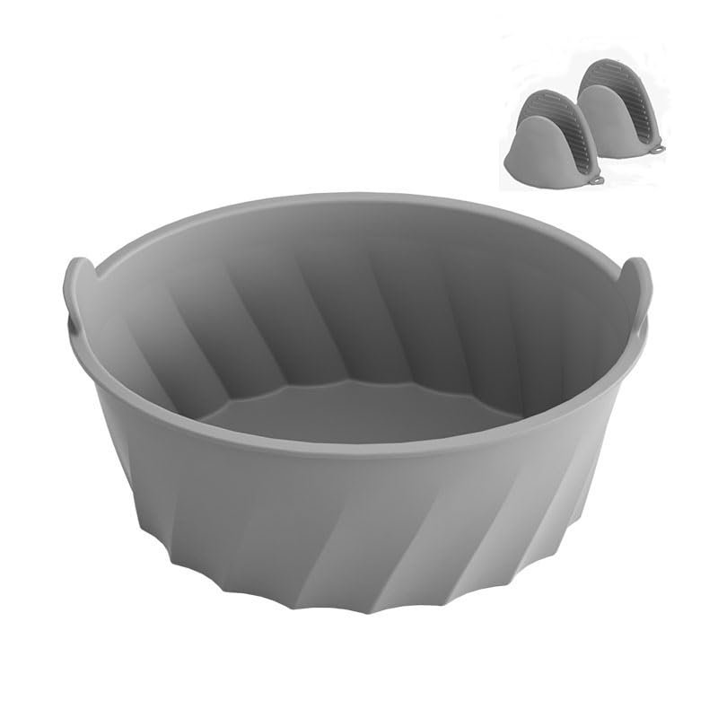 Silicone Slow Cooker Liners,HOUPEACE Reusable&Leekproof Cooking Liners with Mitts Fit for 6QT Oval Crock-Pot,Hamil-ton Beach Slow Cooker