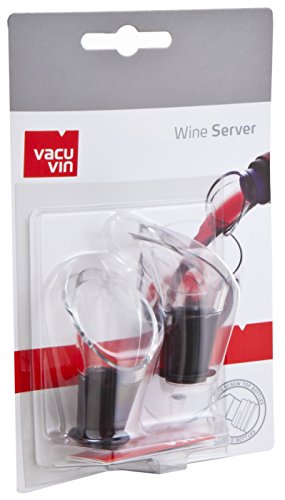 Vacu Vin Crystal Wine Server Set of 2 - Wine Aerator and Strainer, Pourer and Preserver - Perfect Fit for Every Wine Bottle - Convenient and Portable - Crafted with Excellence in the Netherlands