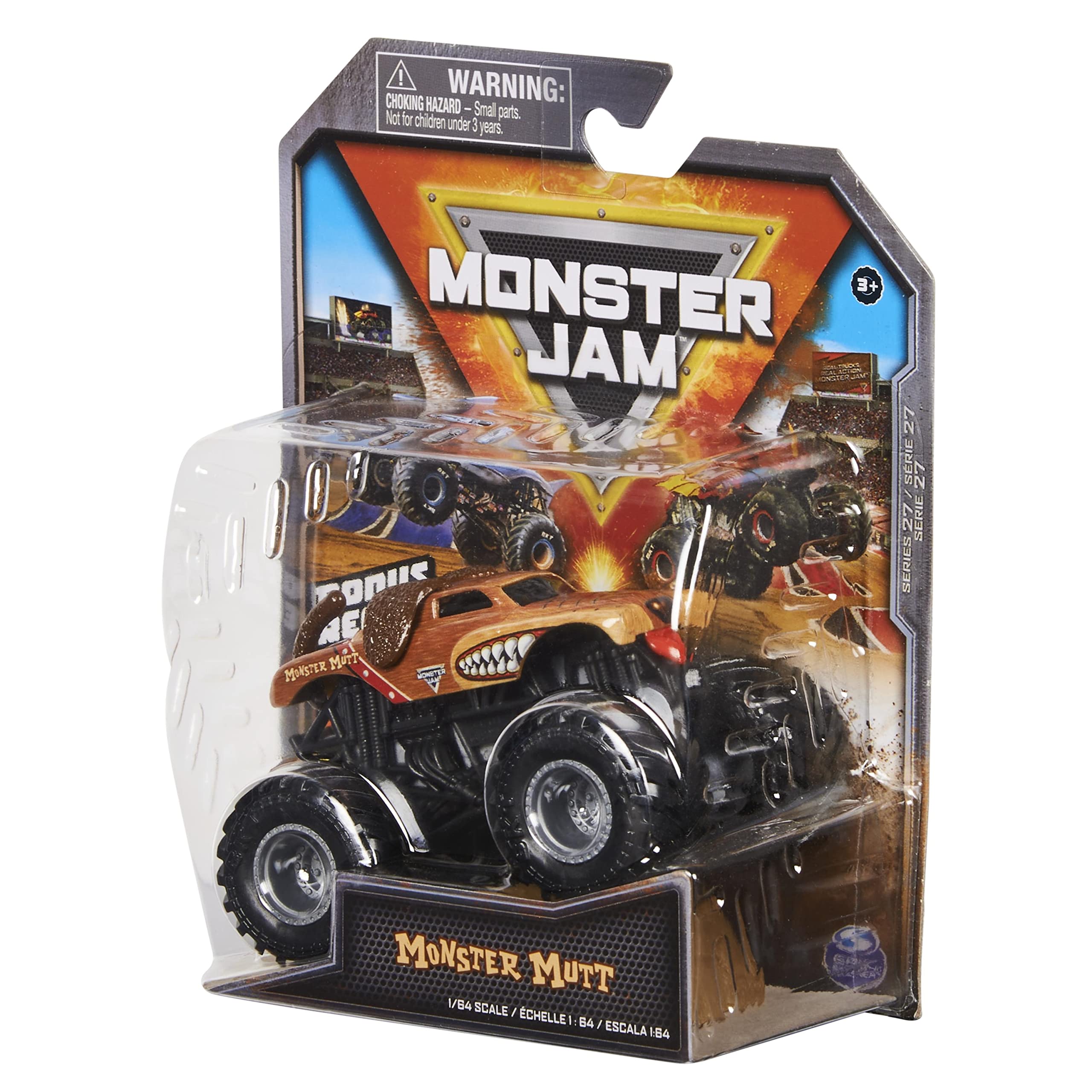 Monster Jam 2022 Spin Master 1:64 Diecast Truck with Bonus Accessory: Retro Rebels Monster Mutt