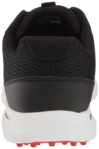 Skechers Men's Max Fairway 3 Arch Fit Spikeless Golf Shoe Sneaker, Black/Red, 12 Wide