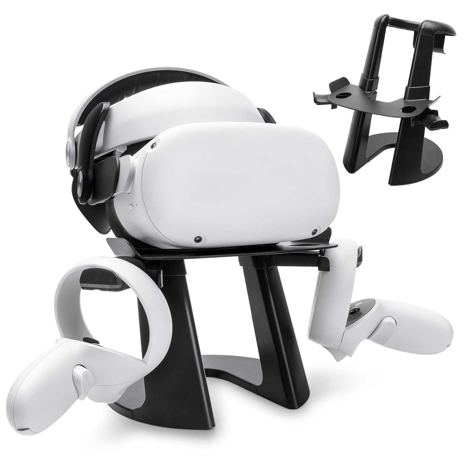 TechKen VR Stand for OculusQuest 2| Meta Quest 2, Quest 2 Headset Display Stand and Controller Mount