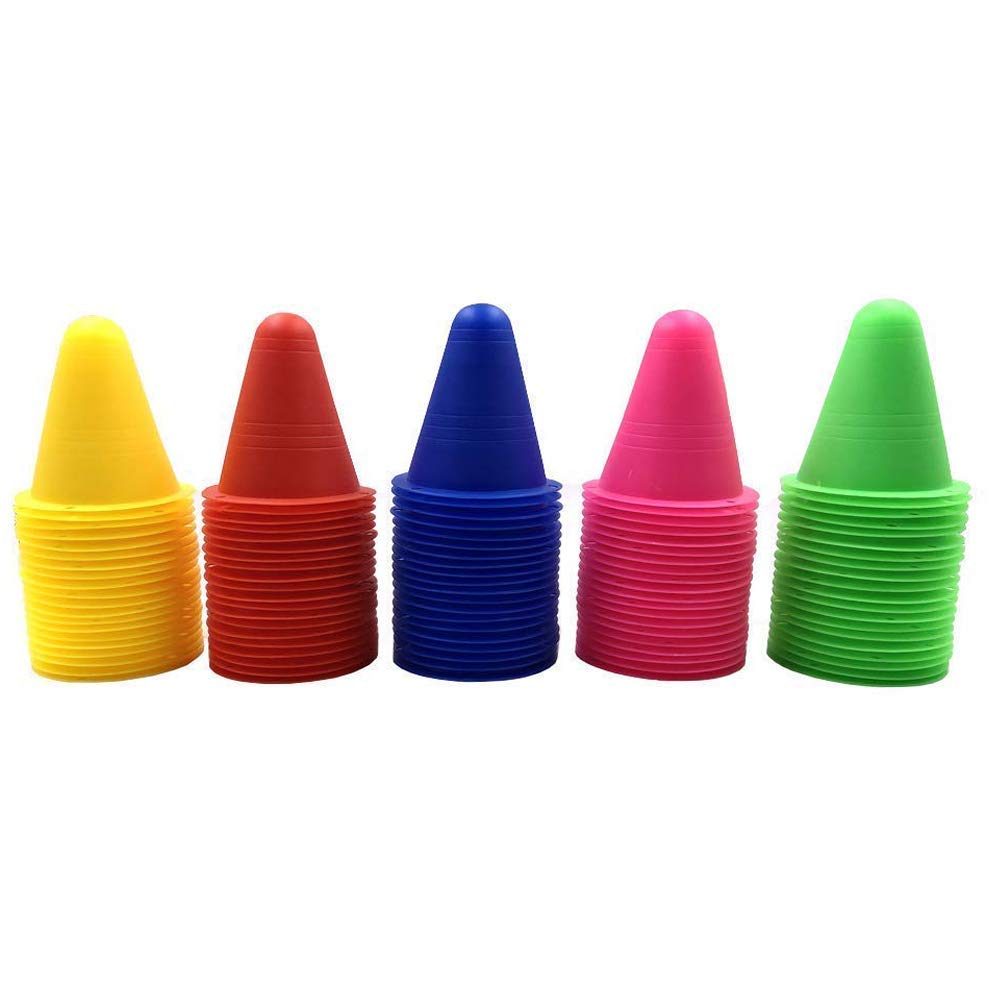 Mavvel Hurriman 40 Pack Slalom Cones Mini Agility Soccer Cones for Training, Kids Roller Skating