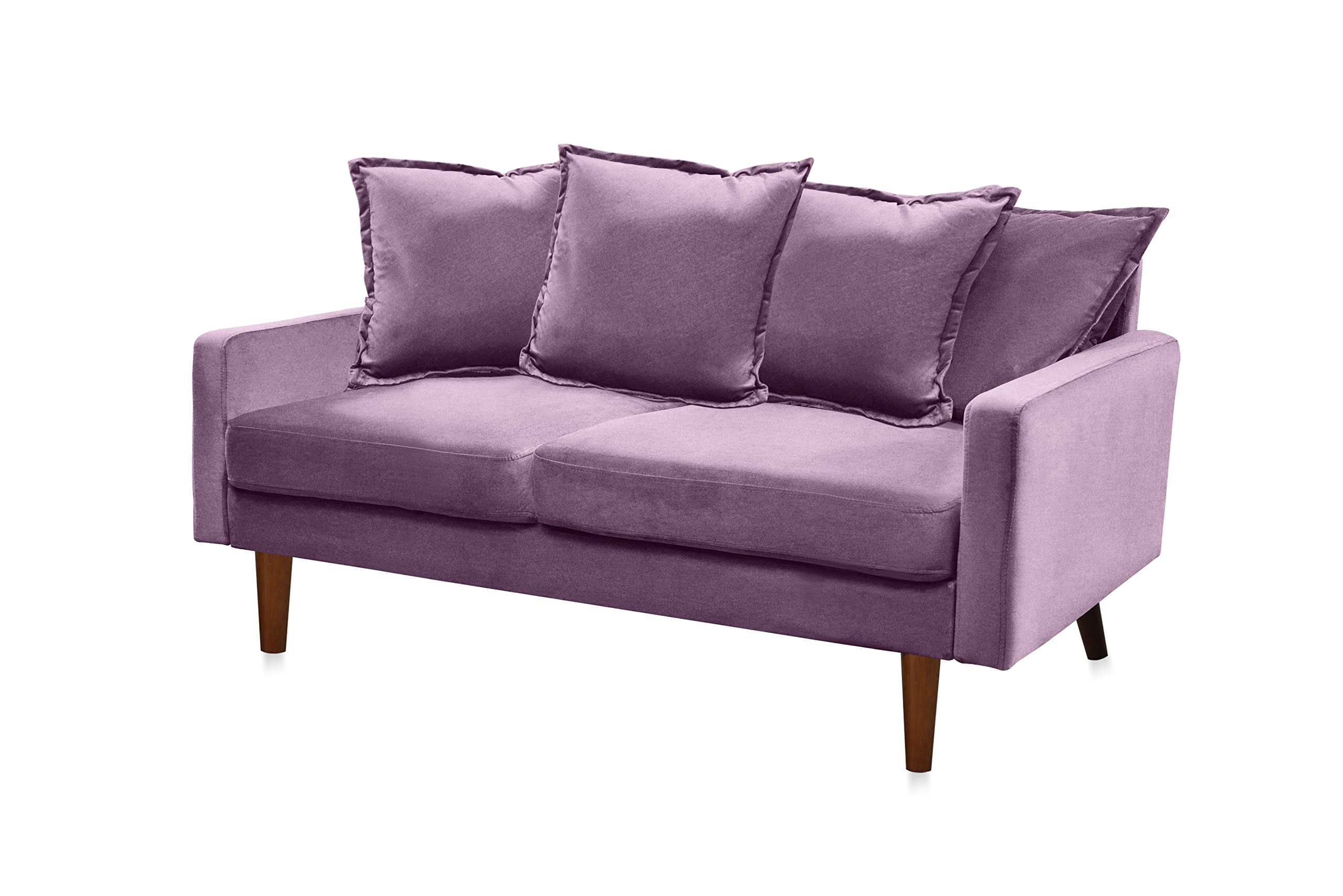 Meeyar Couches for Living Room 58'' Small Couch for Small Spaces Loveseat Small Couch for Bedroom Comfy Sofas for Living Room,Office,and Apartment,Lavender
