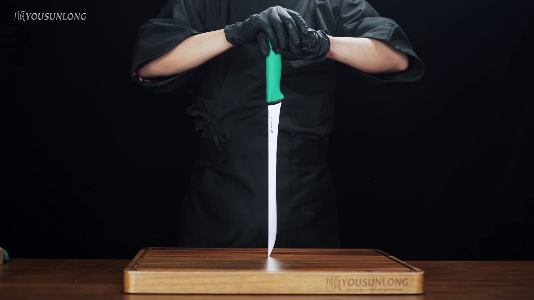 YOUSUNLONG Slicing Knife 12"(305mm) - Premium High-carbon molybdenum steel blade - Meat & Ham Slicer - Ergonomic & non-slip handle