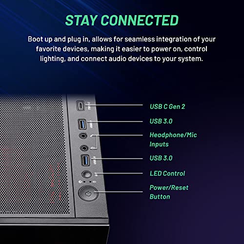 Skytech Gaming Azure Gaming PC Desktop β Intel Core i9 13900K 3.0 GHz, NVIDIA RTX 4090, 2TB NVME Gen4 SSD, 64GB DDR5 RAM RGB, 1000W Gold PCIE 5.0 PSU, 360mm AIO, 11AC Wi-Fi, Windows 11 Home 64-bit