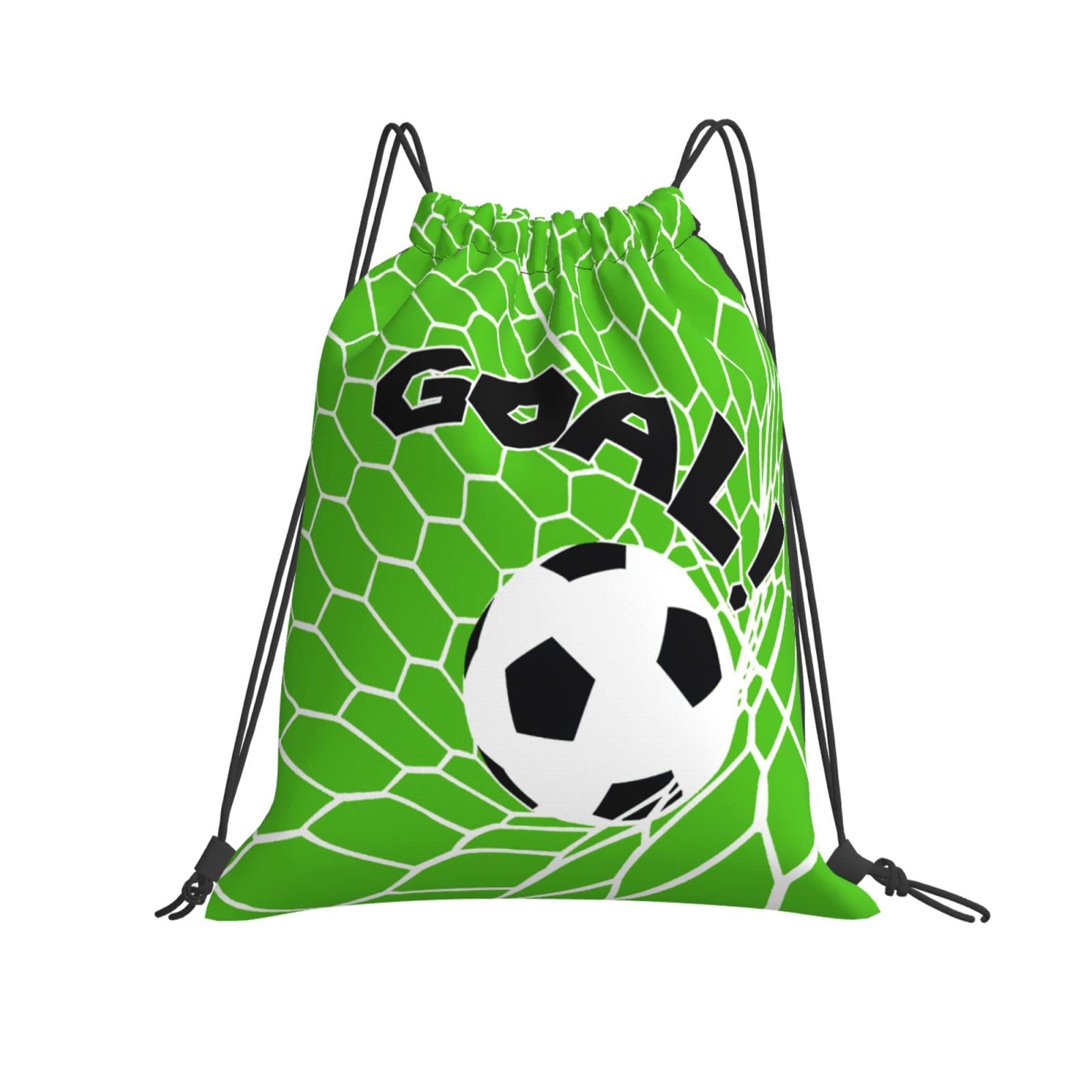 Soccer Drawstring Backpack Water Resistant String Bag Travel Sport Gym Bags One Size
