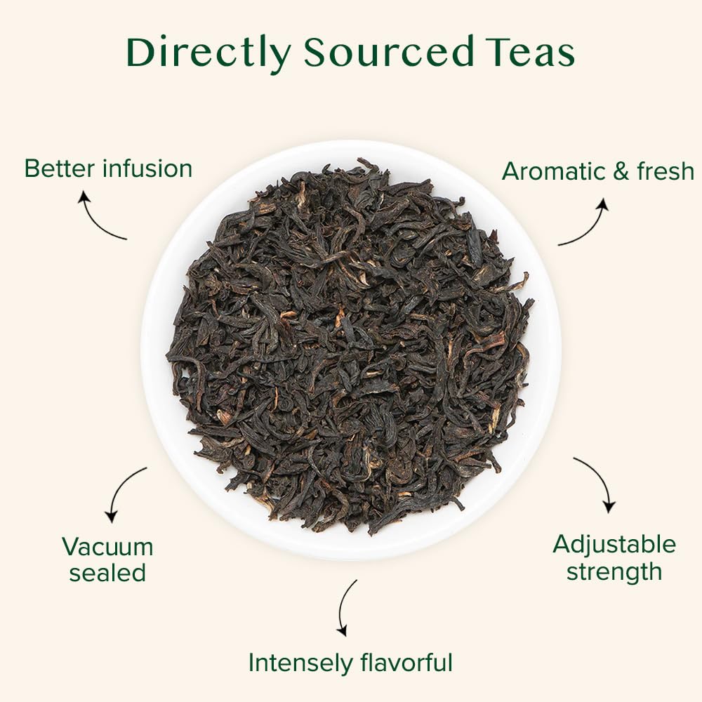 VAHDAM, Original English Breakfast Black Tea Leaves (340g/12oz) 170+ Cups | Non GMO, Gluten Free | Strong & Aromatic Loose Leaf Tea | Unblended Single Origin Tea | Vacuum Sealed Pack