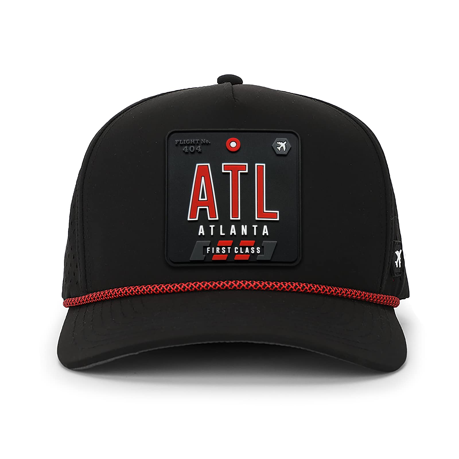 We Fly Apparel Performance Snapback Hat - Baseball Cap for Men & Women (Atlanta, Black/Charcoal)