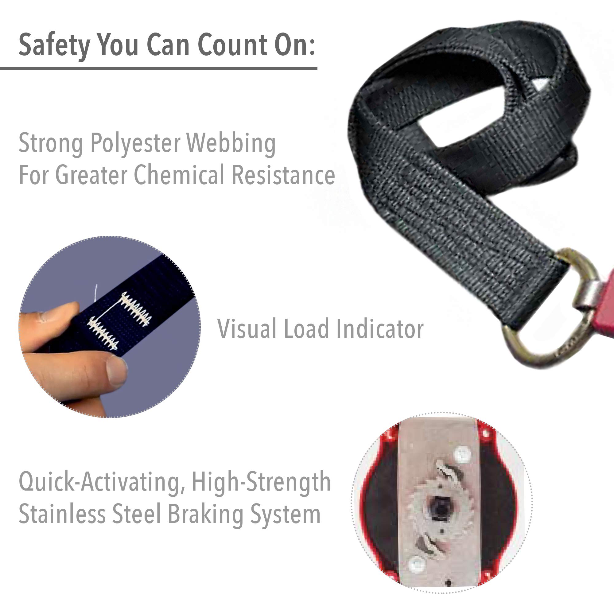 Miller by Honeywell MiniLite 11-Foot Personal Fall Limiter with Steel Carabiner and Snap Hook, 310 lb. Capacity (FL11-1-Z7/11FT)