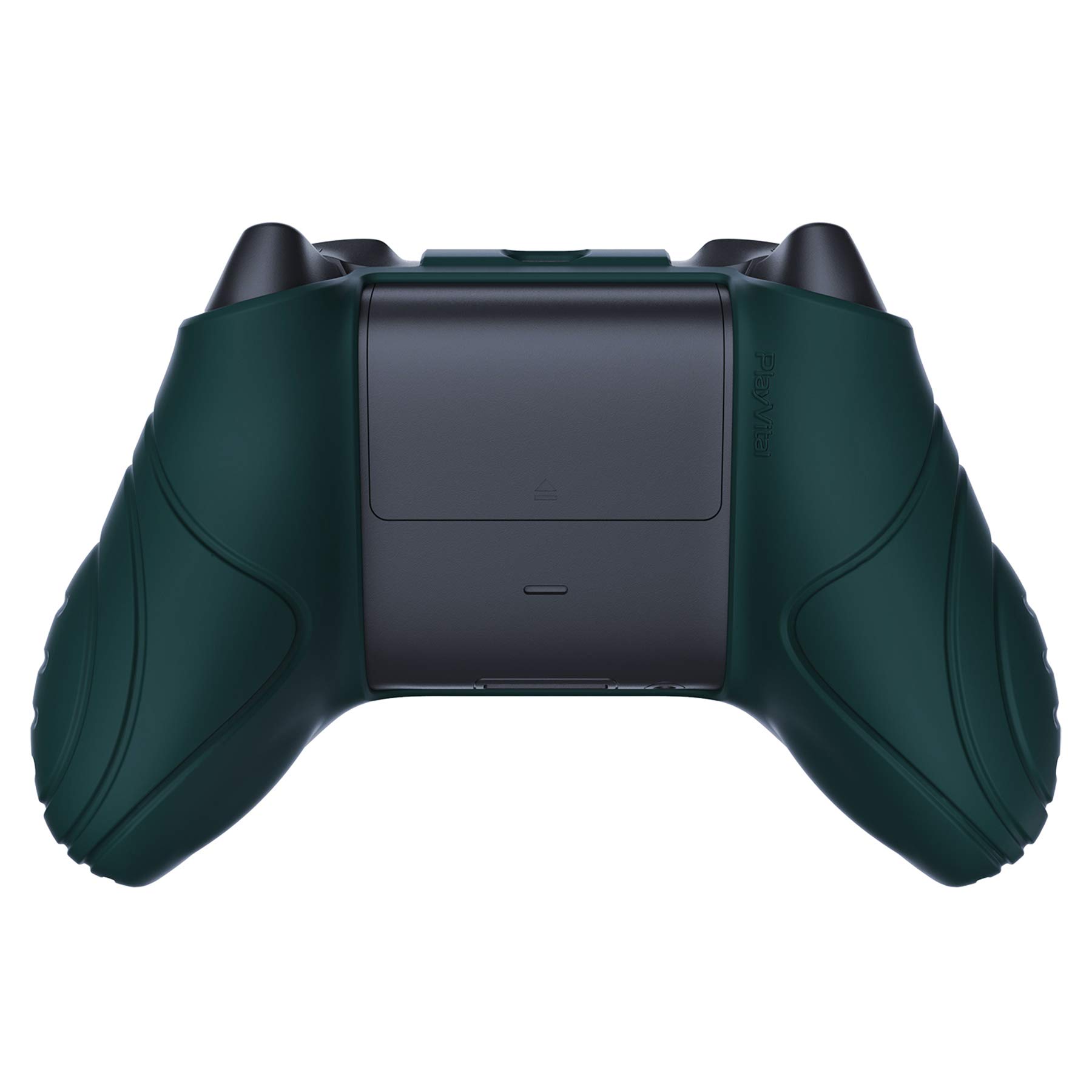 PlayVital Samurai Edition Racing Green Anti-Slip Controller Grip Silicone Skin, Ergonomic Soft Rubber Protective Case Cover for Xbox Series S/X Controller with Black Thumb Stick Caps