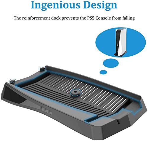 Ouxunus PS5 Vertical Stand for PlayStation 5 with Built-in Cooling Vents and Non-Slip Feet, Specially Designed PlayStation 5 Console (CD-ROM version)