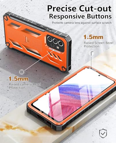 SOiOS for Samsung Galaxy A53 5G Case: Military Grade Protection Shockproof Phone Cover with Kickstand & Rugged TPU Shell | Matte Textured Durable Drop Proof Protective Case