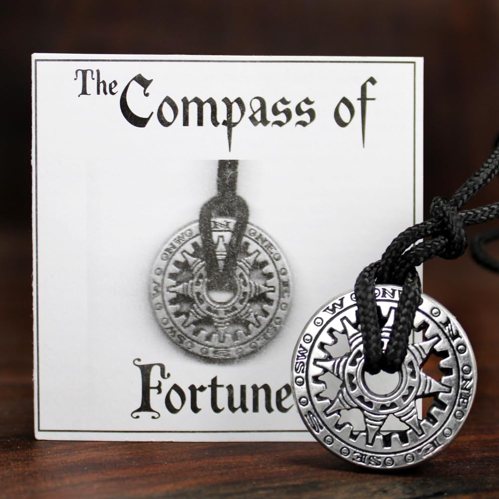 Nautical Compass Pendant Necklace - Good Luck Amulet