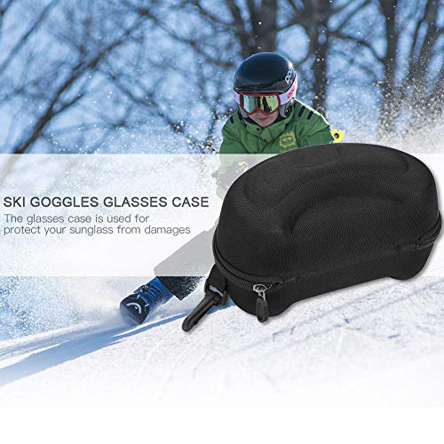 Pbzydu Ski Goggles Box, Goggles Hard Box Zip Case Protector Pouchfor Outdoor Snow Ski Snowboard Goggles