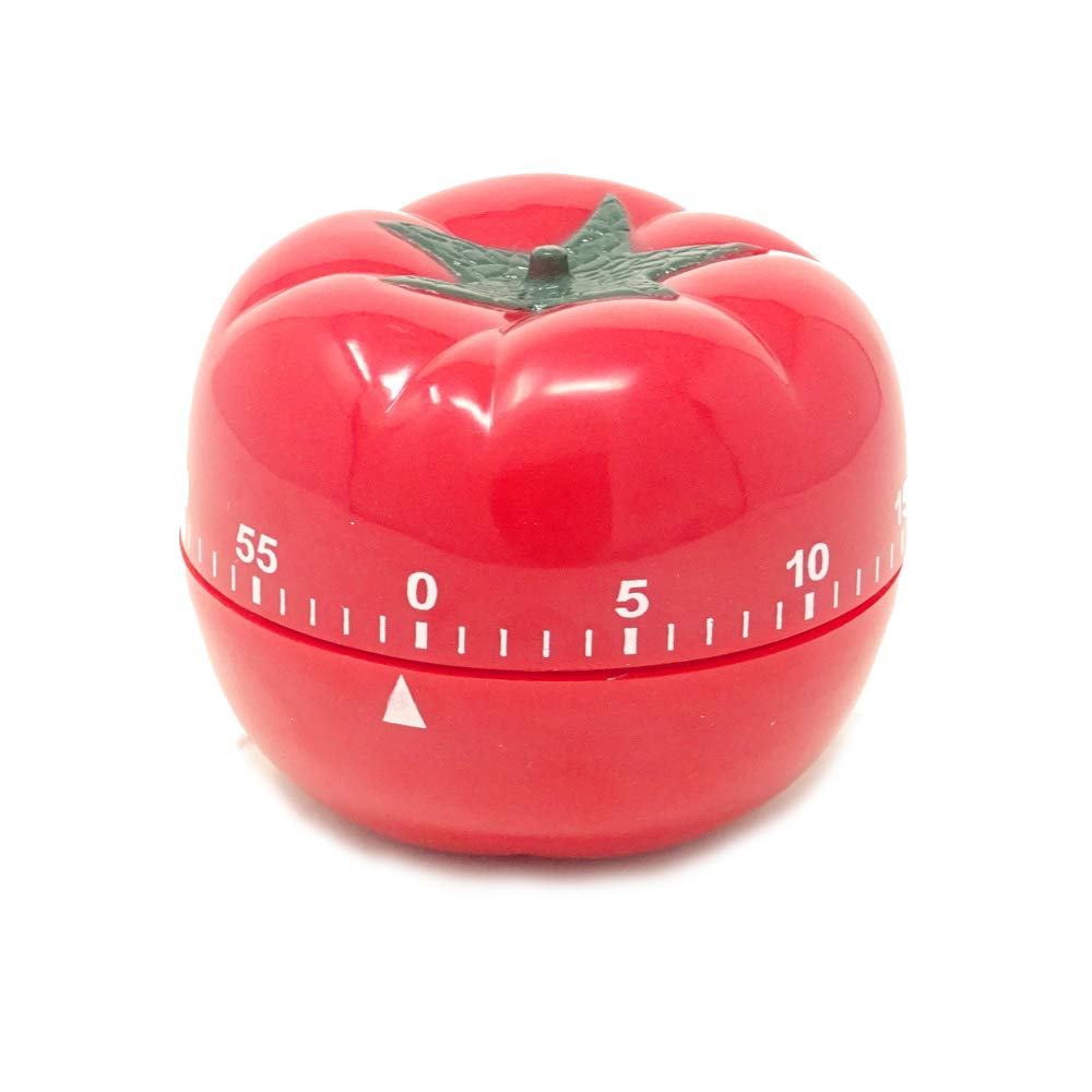 yueton Kitchen Craft Mechanical Wind Up 60 Minutes Timer 360 Degree Rotating Tomato Shape Kitchen Cooking Timer Red