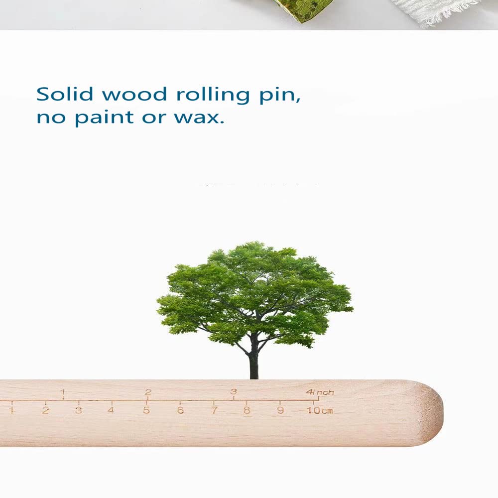 XBLDMJY Short Rolling Pin,Dumpling Rolling Pin,9 Inch- Mini Wood Rolling Pin for Fondant,Pie Crust, Cookie,Small Baking Cooking Tool