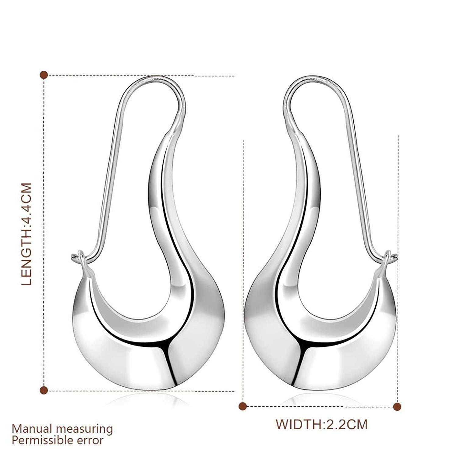NYKKOLA Beautiful Elegant Jewelry 925 Silver Unique Simple Dangle Earrings