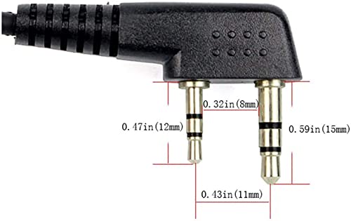 Retevis Case of 10, Walkie Talkies Earpiece with Mic 2 Pin D-Type Headset Compatible with Baofeng UV-5R BF-888S H-777 RT22 RT27 RT-5R Kenwood 2 Way Radios(10 Pack)