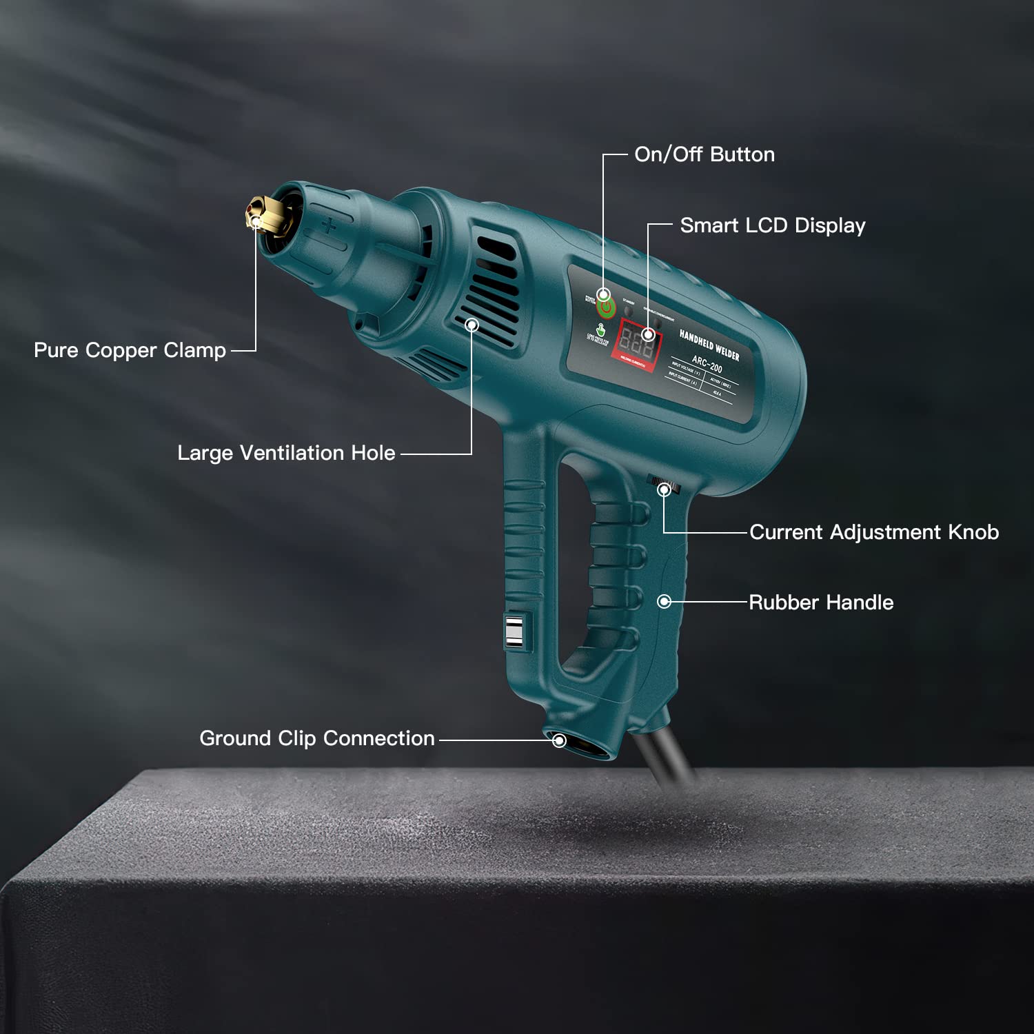 Welding Machine Kit, Faiuot Handheld Welder IGBT Digital Inverter Technology ARC Welder MMA Welding Gun 110V Hot Start Portable Welder Machine