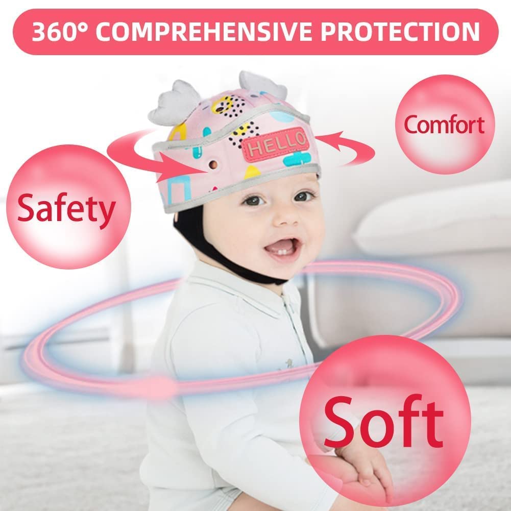 Xifamniy Baby Soft Safety Helmet Foam Head Protector Helmet for Toddler (Wing