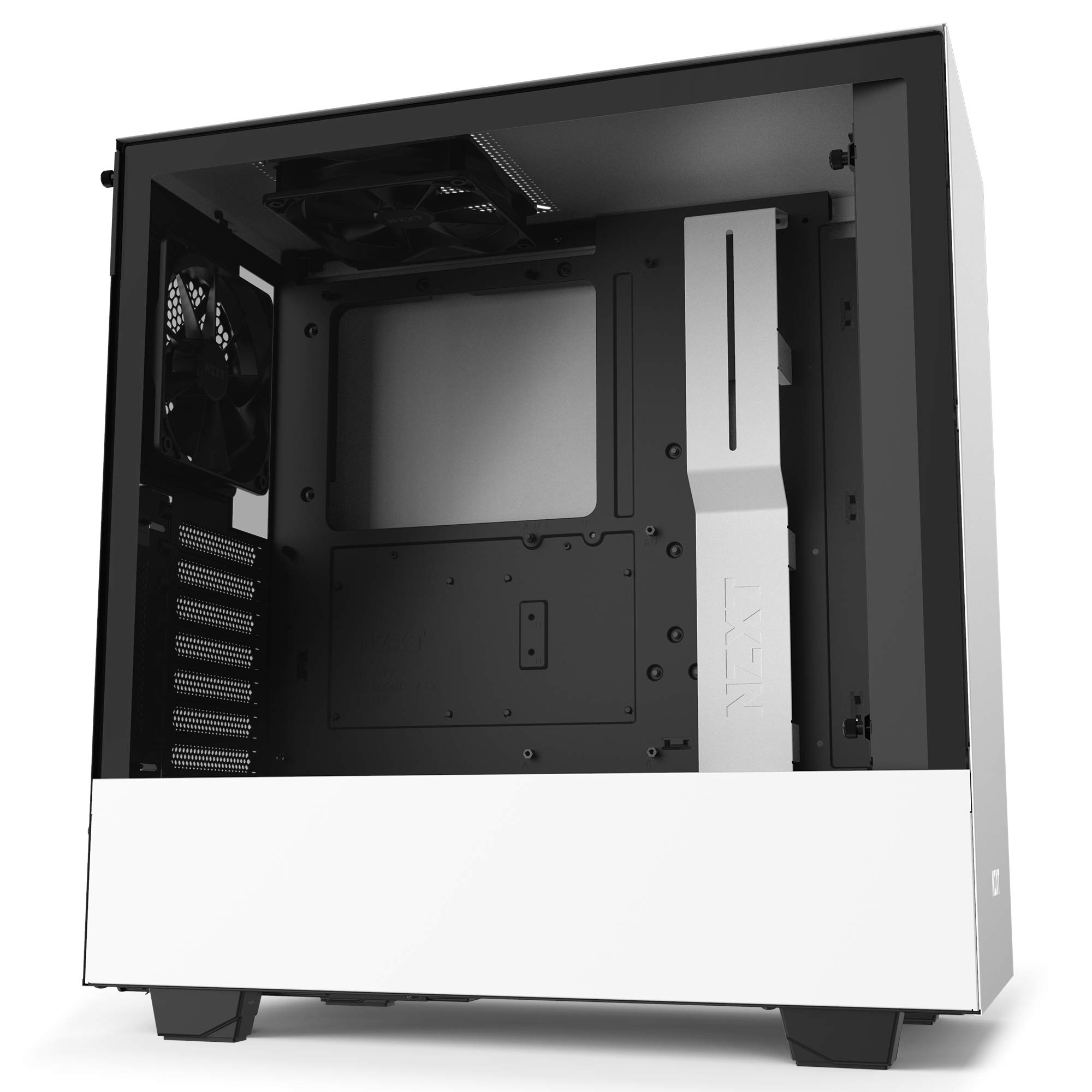 NZXT H510 - CA-H510B-W1 - Compact ATX Mid-Tower PC Gaming Case - White/Black & Seagate BarraCuda 2TB Internal Hard Drive HDD β 3.5 Inch SATA 6Gb/s 7200 RPM 256MB Cache 3.5 β Frustration Free Packaging