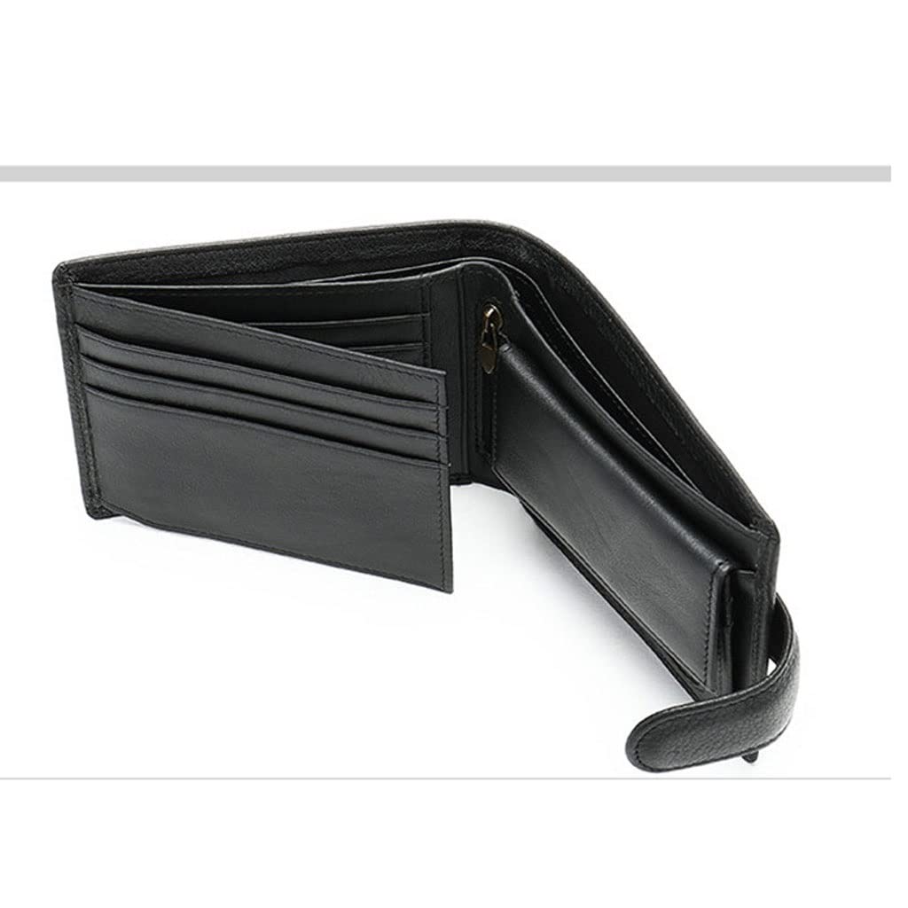 ZCMEB Wallet Men's Small Short Wallet Card Holder Large Capacity Men's Wallet Coin Purse Buckle Wallet