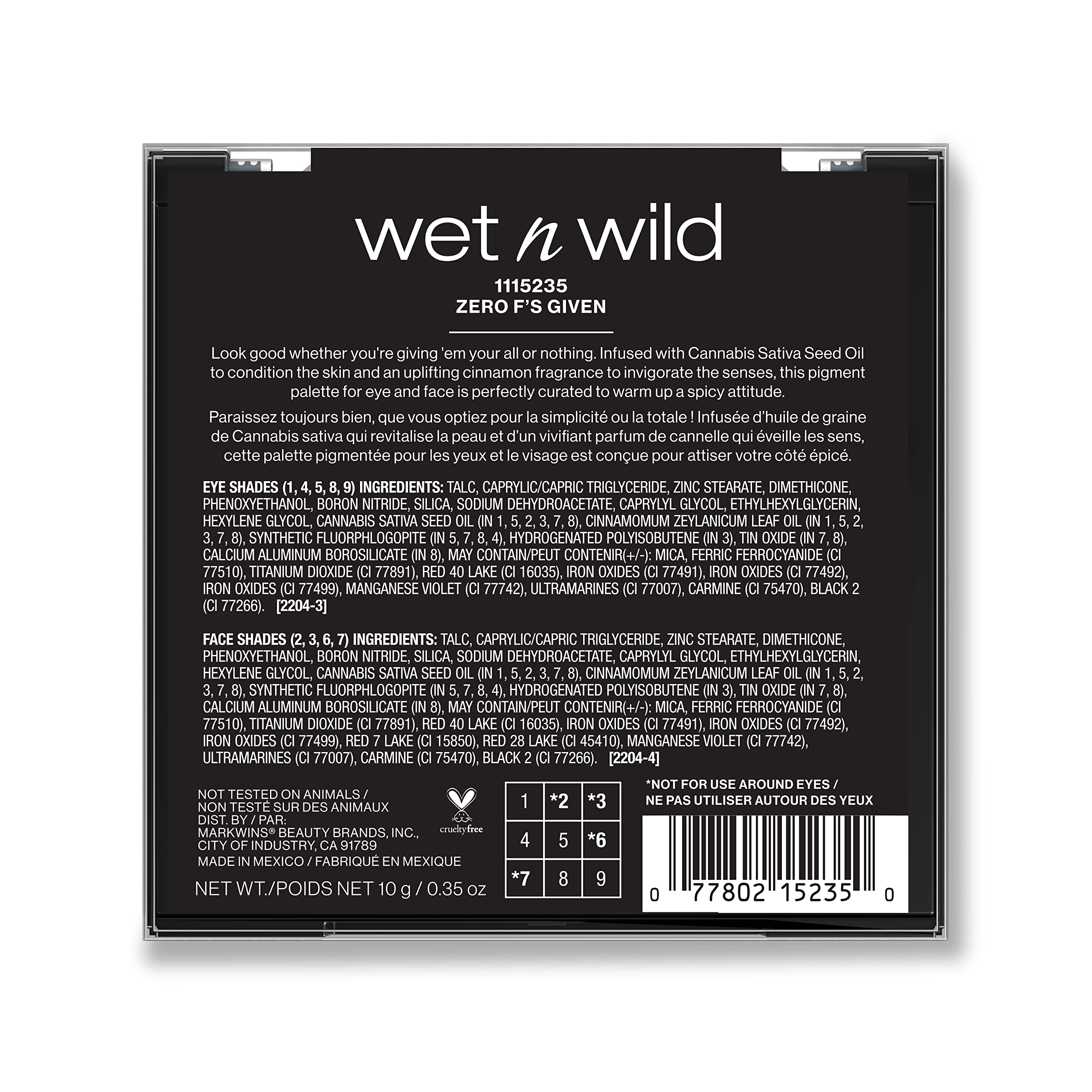 wet n wild Mood Palette Zero F's (1115235)