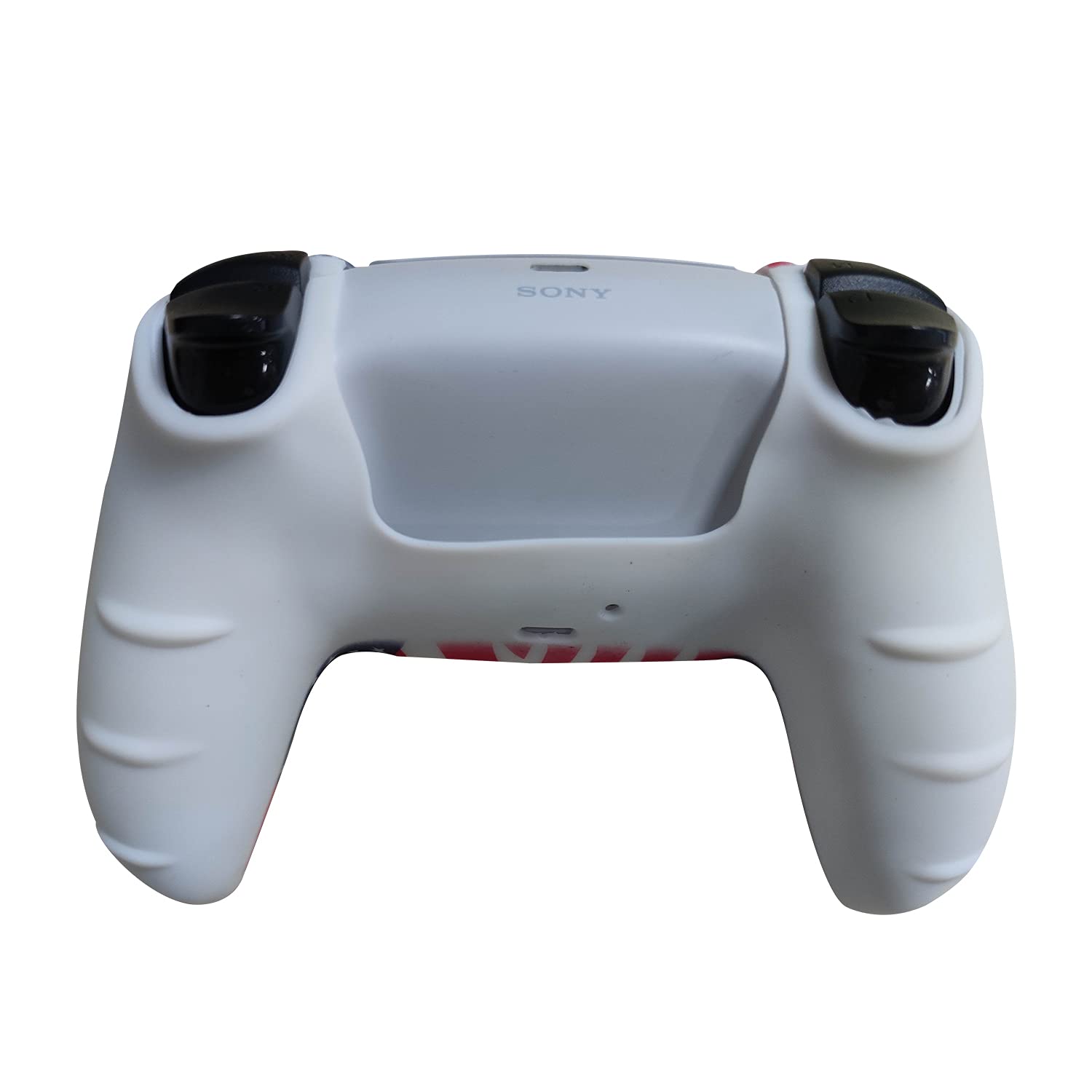 Silicone Cases for Snoy PS5 Controller Skin Cover Anti-Slip Grip Case for Sony PS5 Playstation 5 DualSense Controller Dustproof Protective Shell with 10 Pro Thumb Grips (Flag)