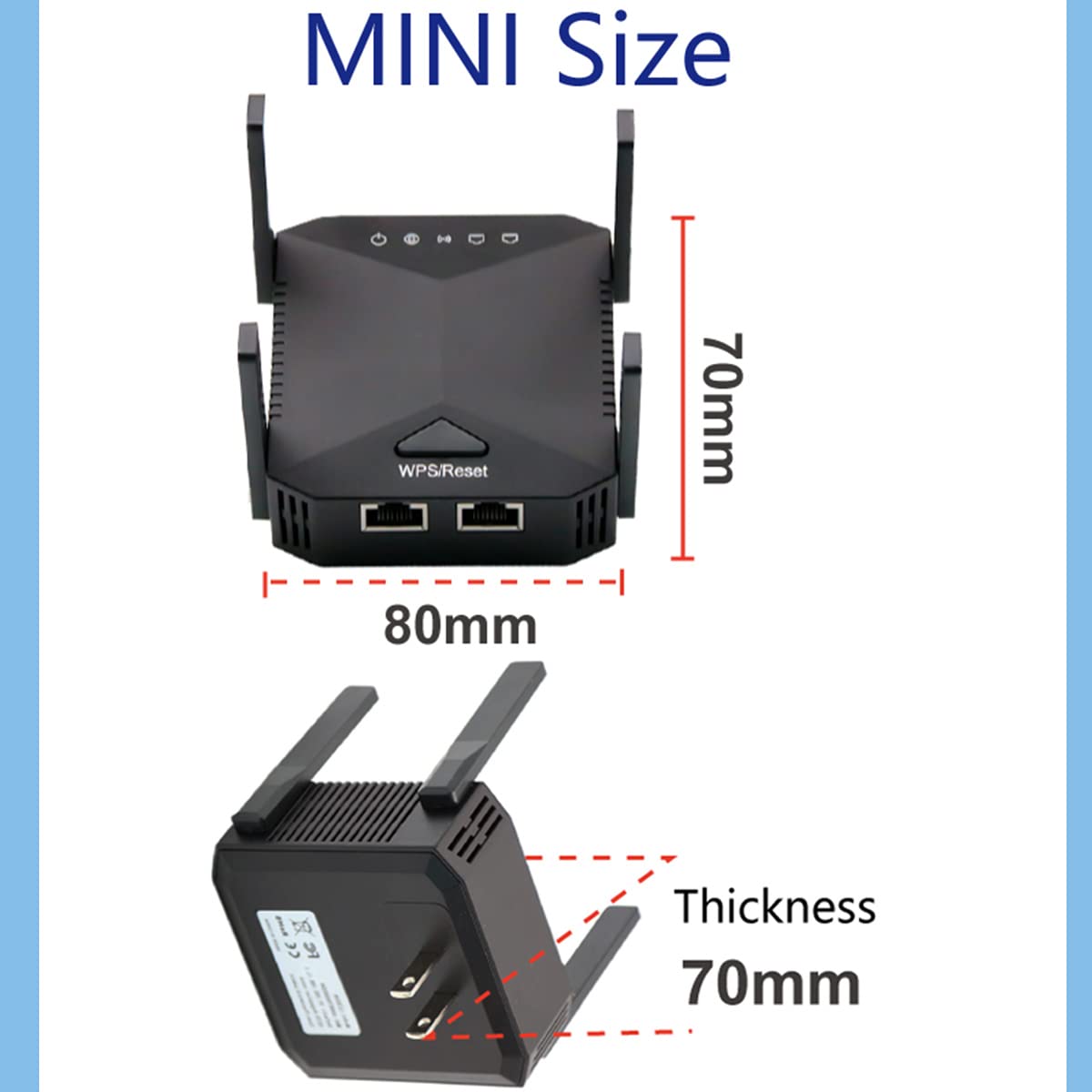 WiFi Extender WiFi Extenders Signal Booster for Home WiFi Internet Booster Repeater Wireless Long Range Network Wi-Fi 2.4g with Ethernet Port Covers Up to 2500 Sq.Ft and 32 Devices