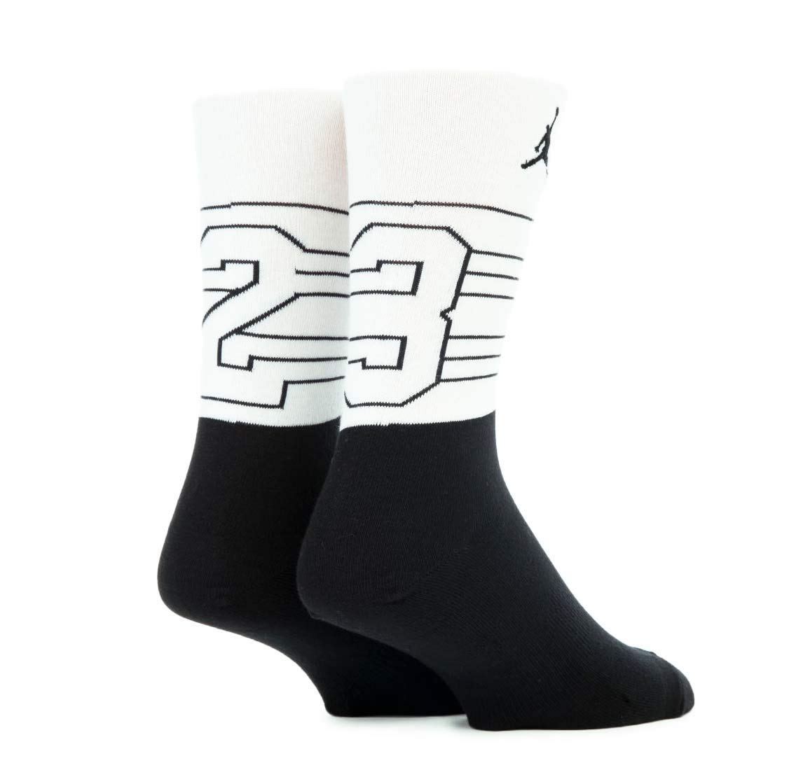 Nike Jordan 23 Jumpman 13 Crew Socks-White/Black-Large