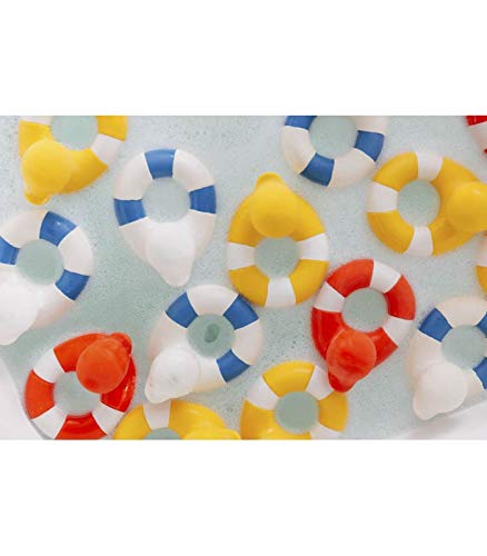 Oli & Carol Duck Toy - FLO The Floatie | Natural Hevea Rubber | Rubber Ducky Baby Bath Toys | Baby Teether | Hevea Bath Toys for Babies 0-12 Months (Navy)