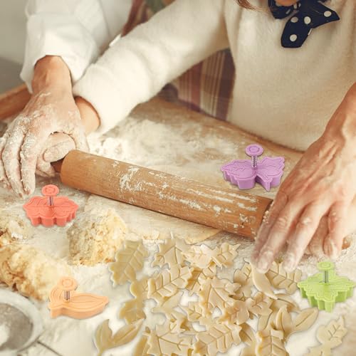 Yunko Cake Leaves Baking Pie Crust Cutters Set of 4