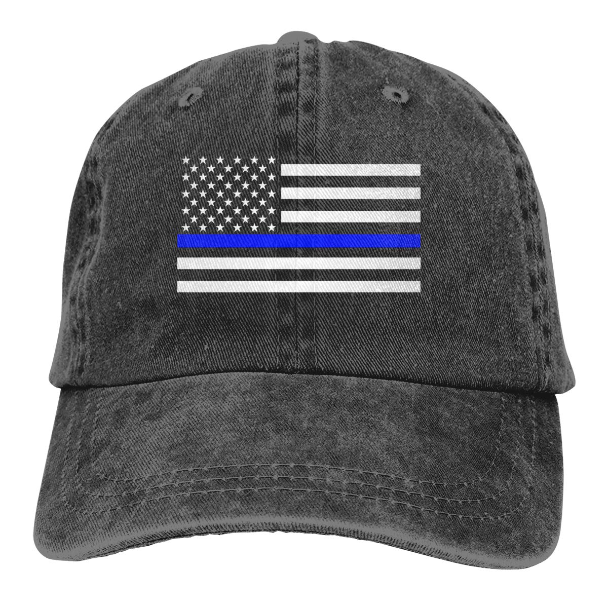 OASCUVER Men's USA Fish American Flag Hat Cotton Adjustable Baseball Cap Dad Hat (Fish Flag Black, one Size)