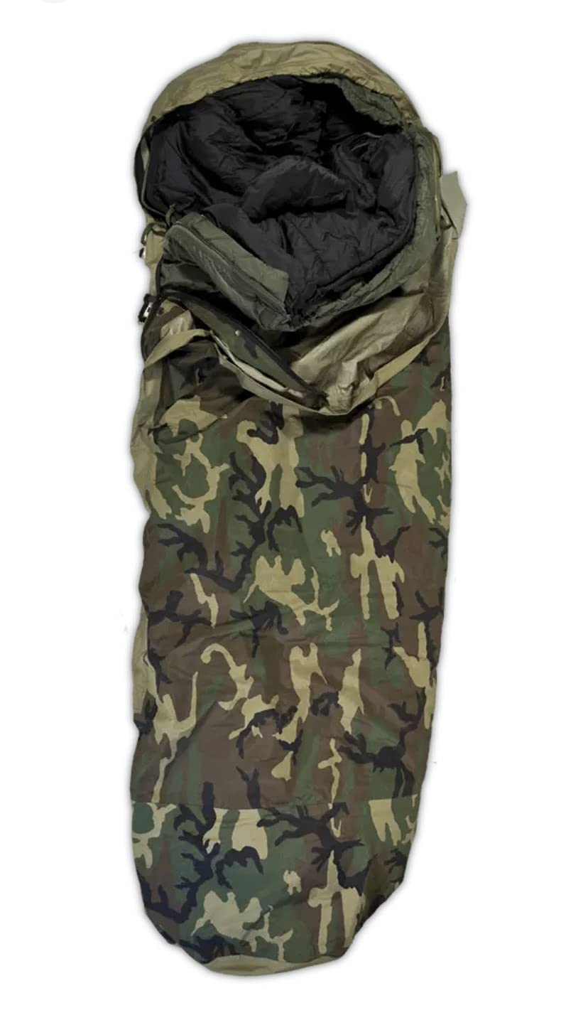 Tennier Industries US Military Extra Long Woodland Bivy Cover,Black, Green, Brown, Tan