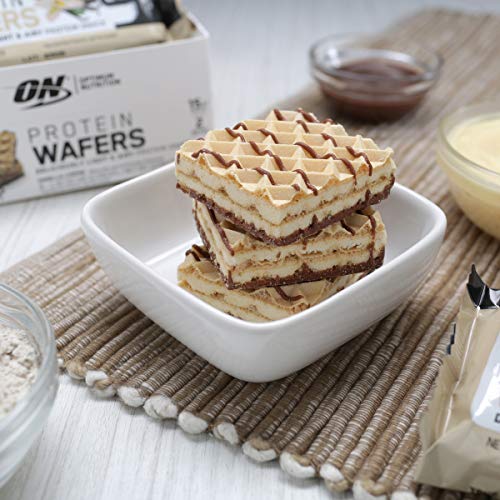 New! Optimum Nutrition High Protein Wafer Bars, Low Sugar, Low Fat, Low Carb Dessert, Flavor: Vanilla, 9 Count