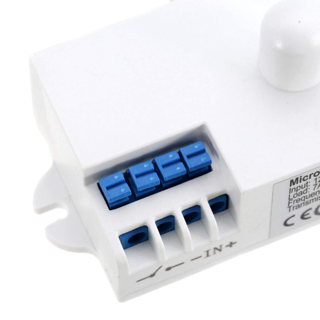 Ologymart DC 12V-24V 5.8GHz Microwave Radar Motion Sensor Body Motion Sensor Induction Switch for LED Light Switch
