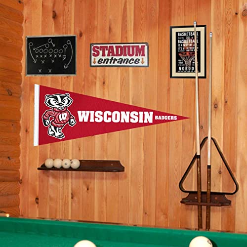 Wisconsin Badgers Bucky Badger Logo Pennant