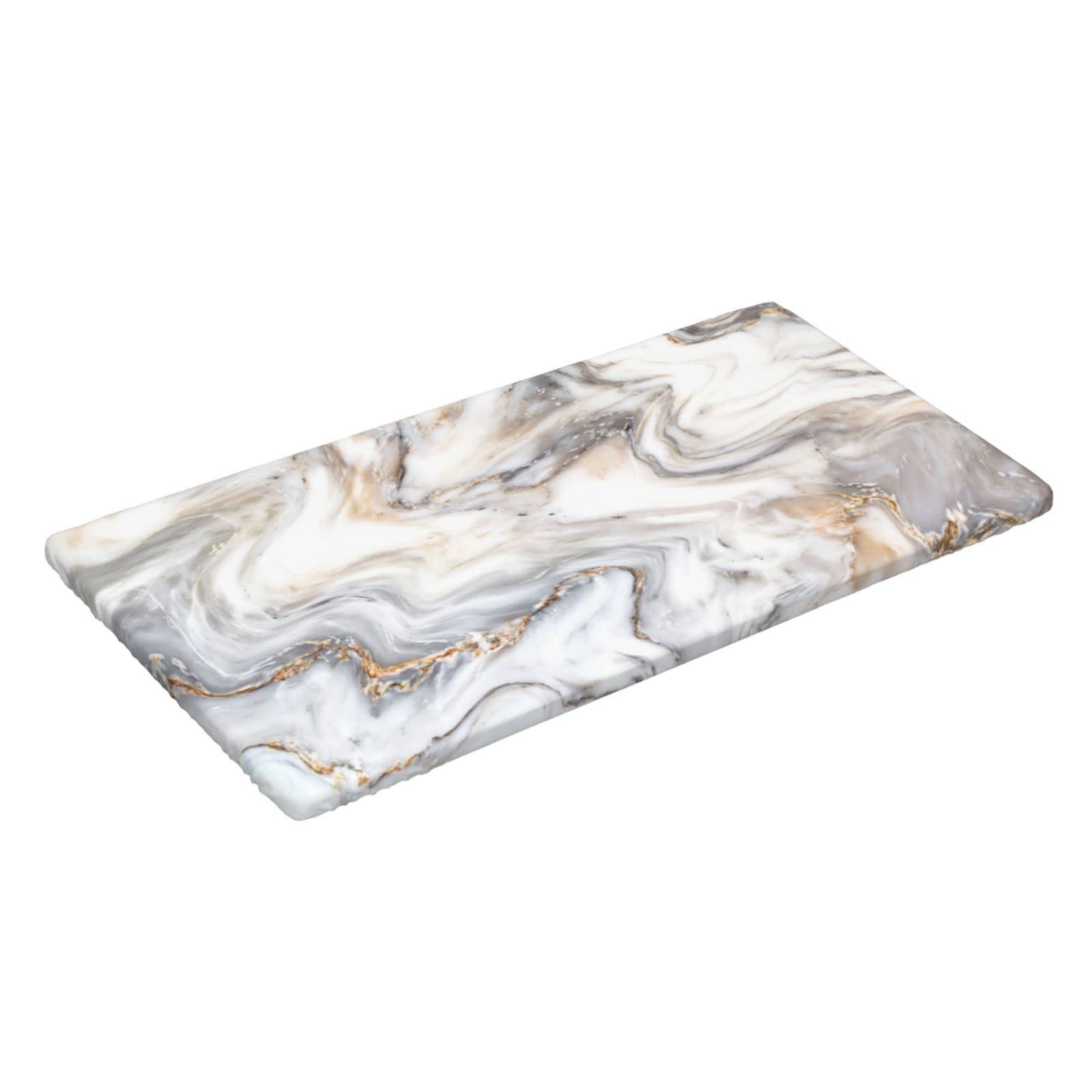 Marble Grey Tablecloth Elastic Fitted Edge Table Cloth Rectangle Table Cover Washable Reusable for Kitchen Dining Picnic Party 50 X 20