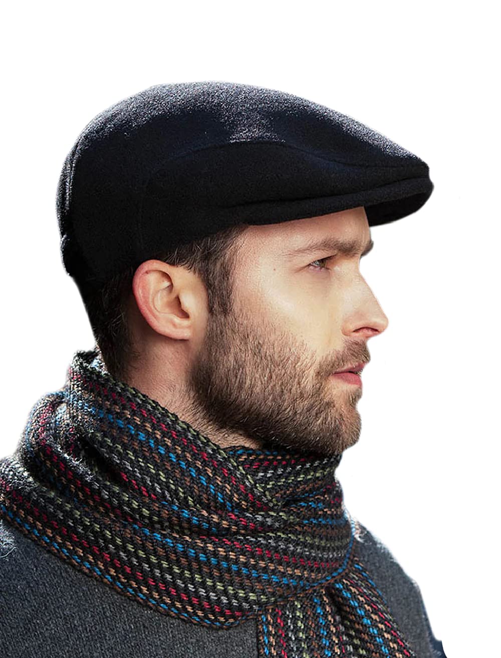 Mucros Weavers Irish Trinity Flat Cap for Men, Newsboy Hat (X-Large, Charcoal)