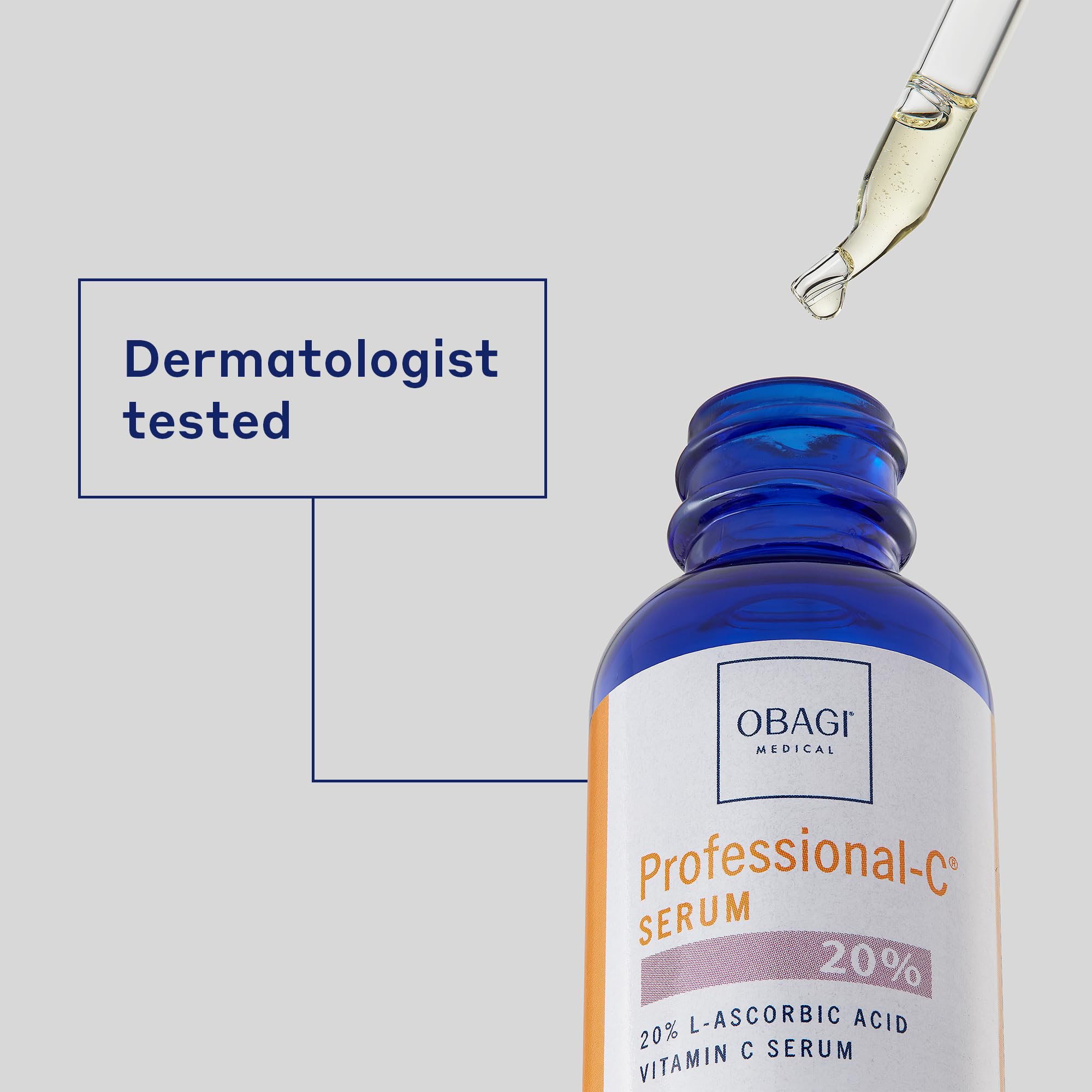 Obagi Professional C Serum 20%, Vitamin C Facial Serum with Concentrated 20% L Ascorbic Acid for Normal to Oily Skin, 1.0 Fl Oz Pack of 2
