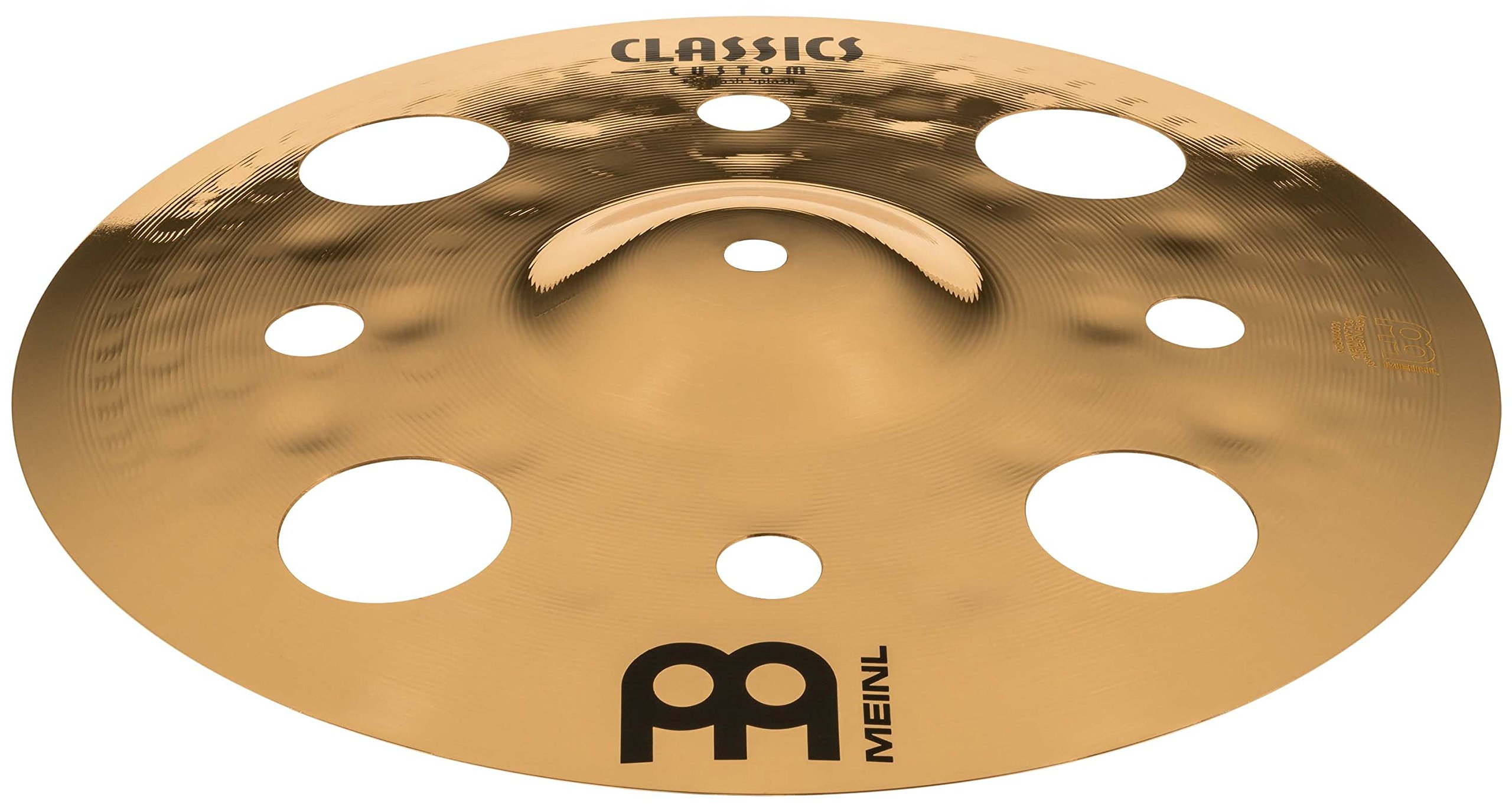 Meinl 12" Trash Splash Cymbal with Holes - Classics Custom Brilliant - Made In Germany, 2-YEAR WARRANTY (CC12TRS-B)