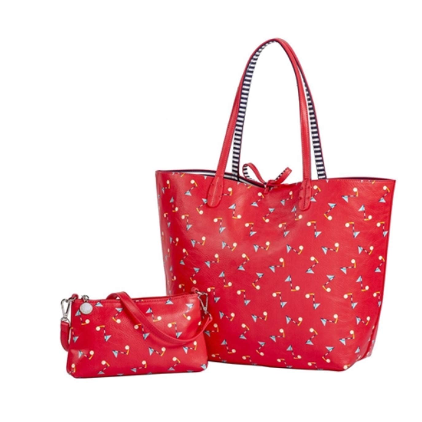 Sydney Love Sport Pin High Golf Theme Reversible Tote & Wristlet, Red Multi