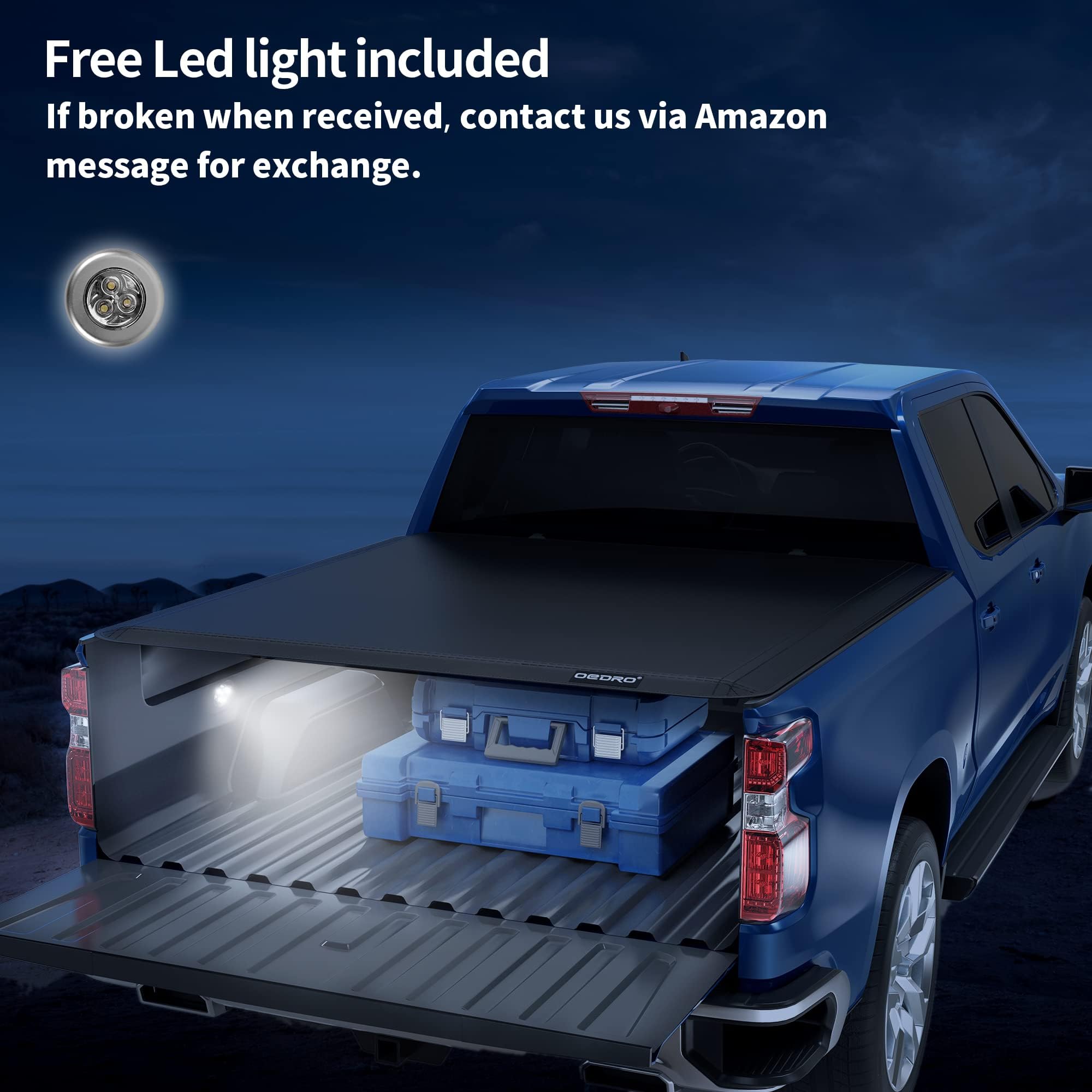 OEDRO Soft Trifold Truck Bed Tonneau Cover Compatible with 2009-2024 Dodge Ram 1500 (Incl. 2019-2024 Classic & New Body Style), Fleetside 5.6 Feet Bed (for Models Without Ram Box)