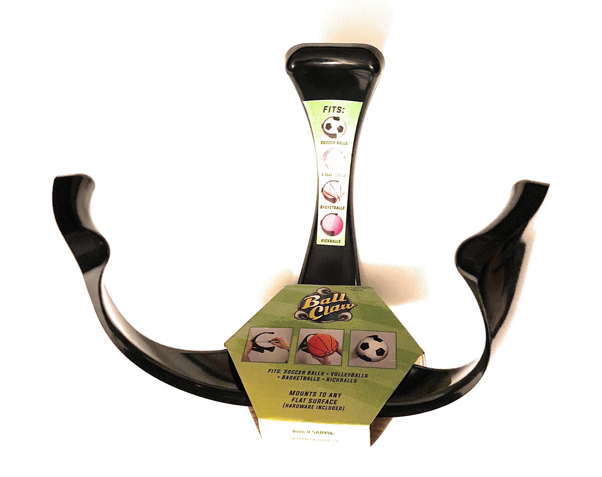 Momshand Plastic Ball Claw Wall Mount Space Save Basketball and Soccer Holder Black