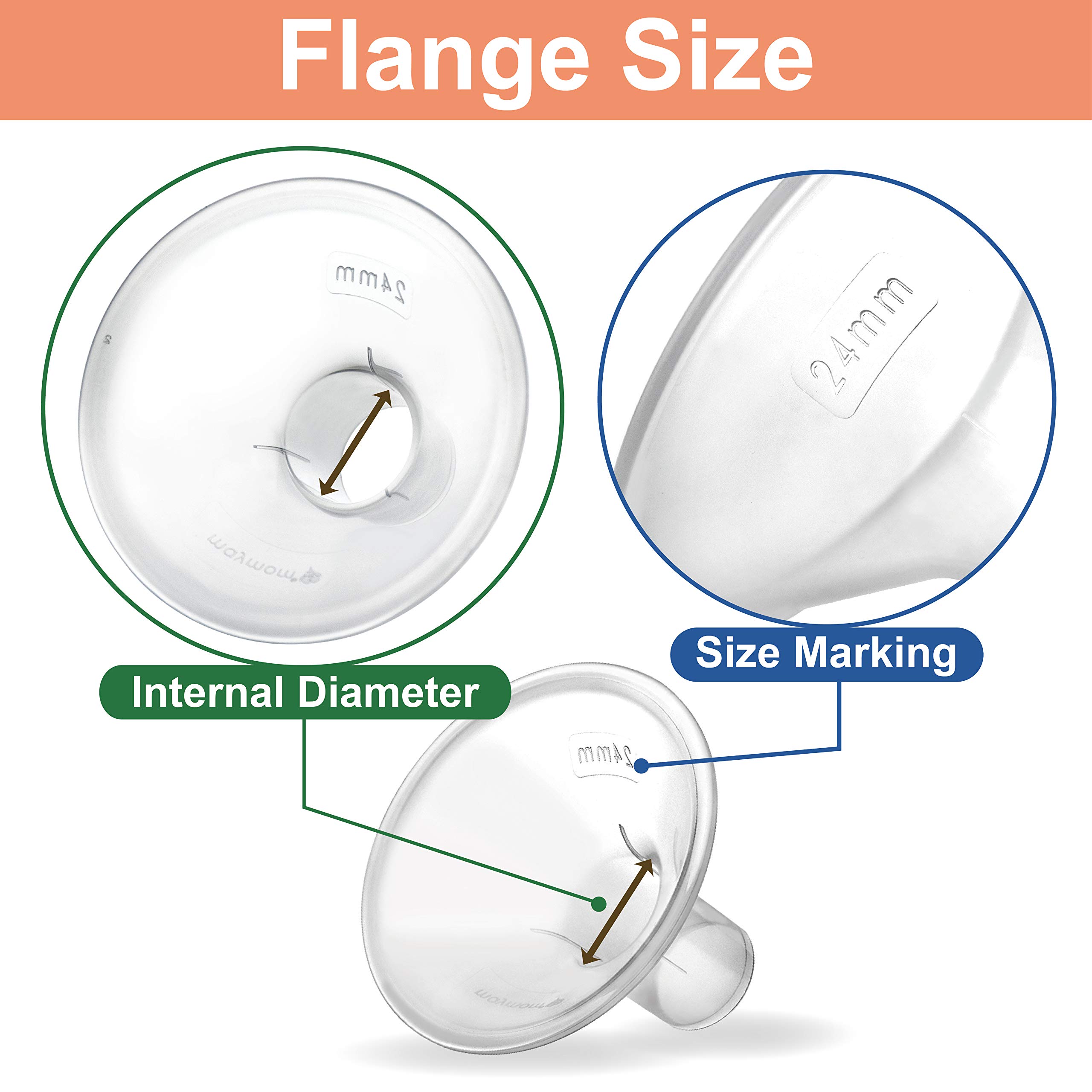 Maymom MyFit 17 mm Shields Small; Compatible with Medela Breast Pumps-PersonalFit, Freestyle, Harmony, Maxi, Freestyle Flex Connector; Connect to Maymom Widemouth/Narrow Connector, 2pcs
