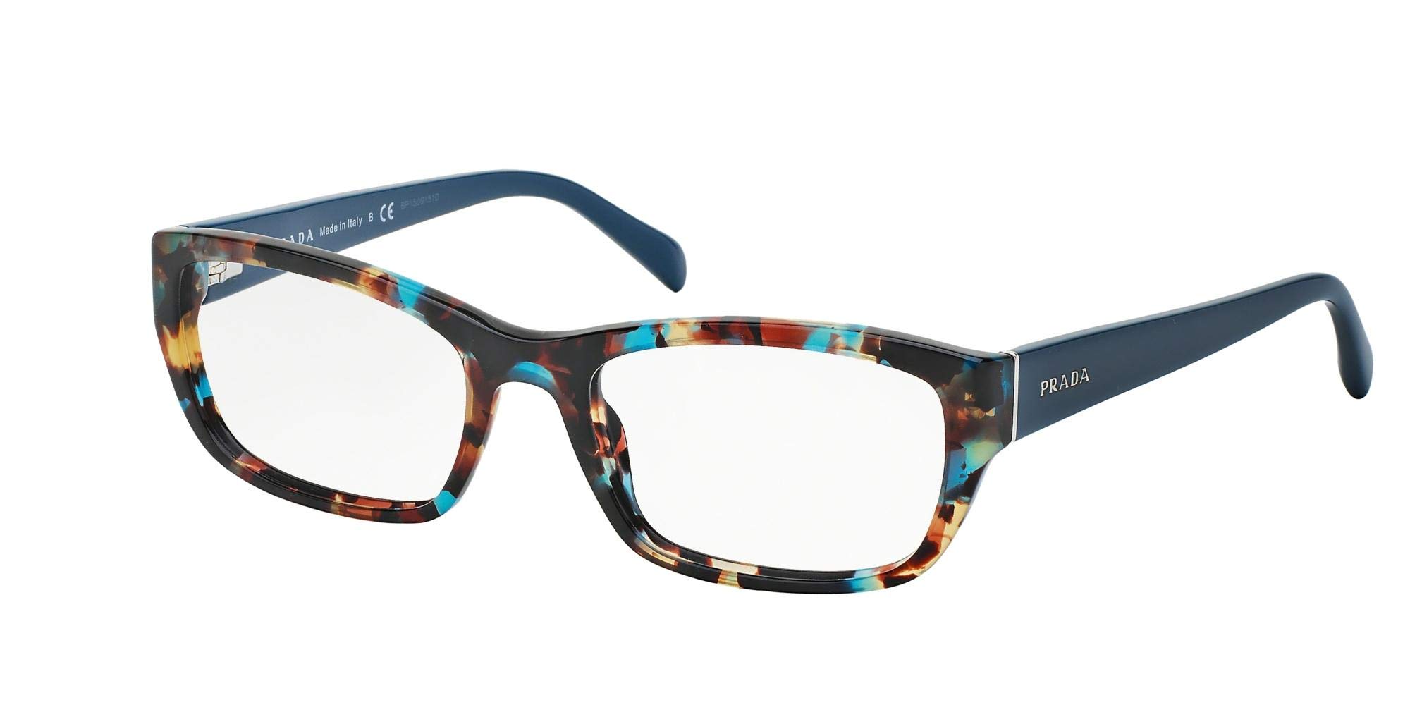 Model: PR18OV | Color: NAG1O1 Eyeglass HAVANA SPOTTED BLUE Frame w/Clear Demo Lens 54mm