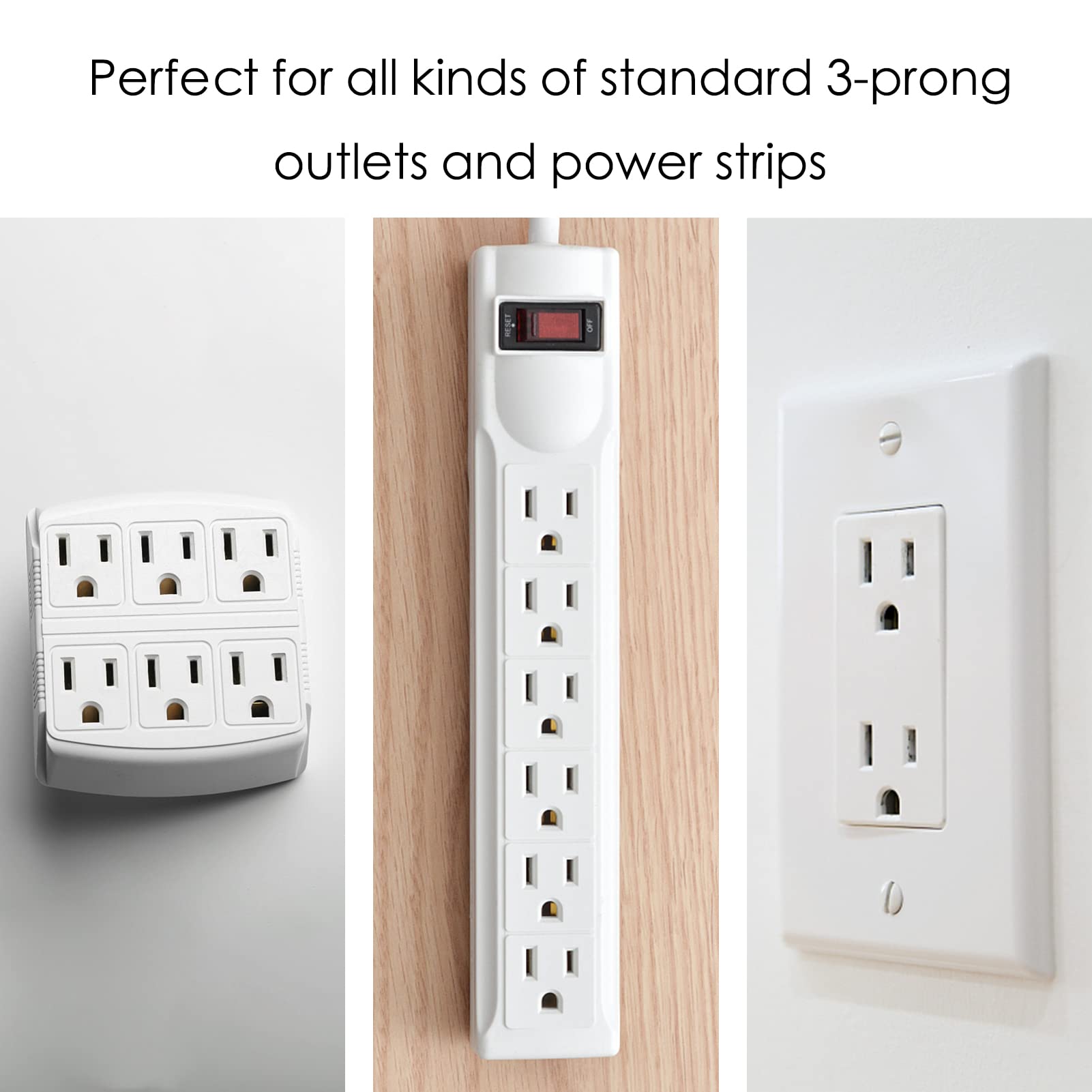ZenTiky 40 Packs Plastic Outlet Covers for Baby Safety, Socket Cover Protector Cap with Handle, Easy Install Socket Covers, White
